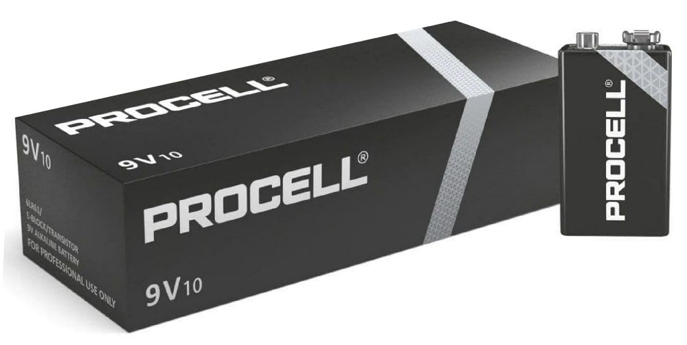 10 MN1604 Alkaline Cells - Procell DURACELL (PP3) | 012-635