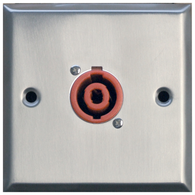 Single Gang Speakon Socket Steel Wall Plate | 062-330
