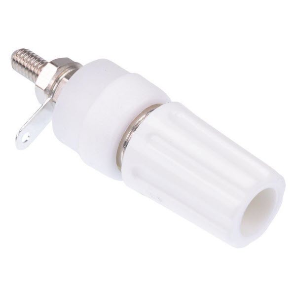 4mm High Quality Terminal Post 10A White 070 229