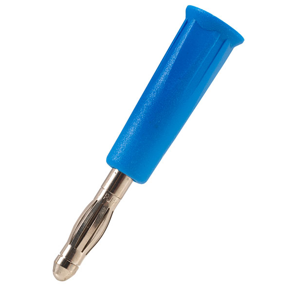 4mm Bunch Pin Plug, Solder - Blue | 071-126