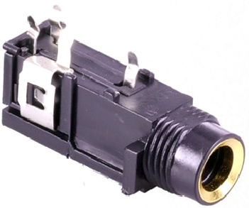 6.35mm Stereo Slimline Chassis Socket - PCB mounting