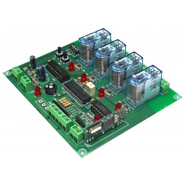 Cebek 4 Channel RF Reciever, Momentary, Latching or Timer outputs, 12V