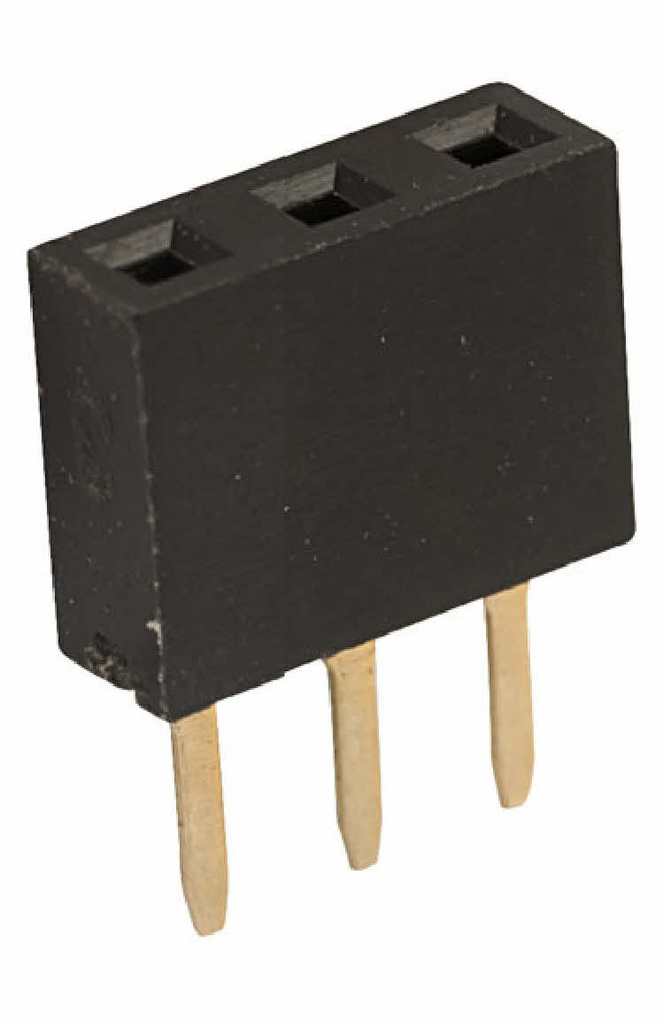 3 Way Single Row Socket - Straight | 111-503