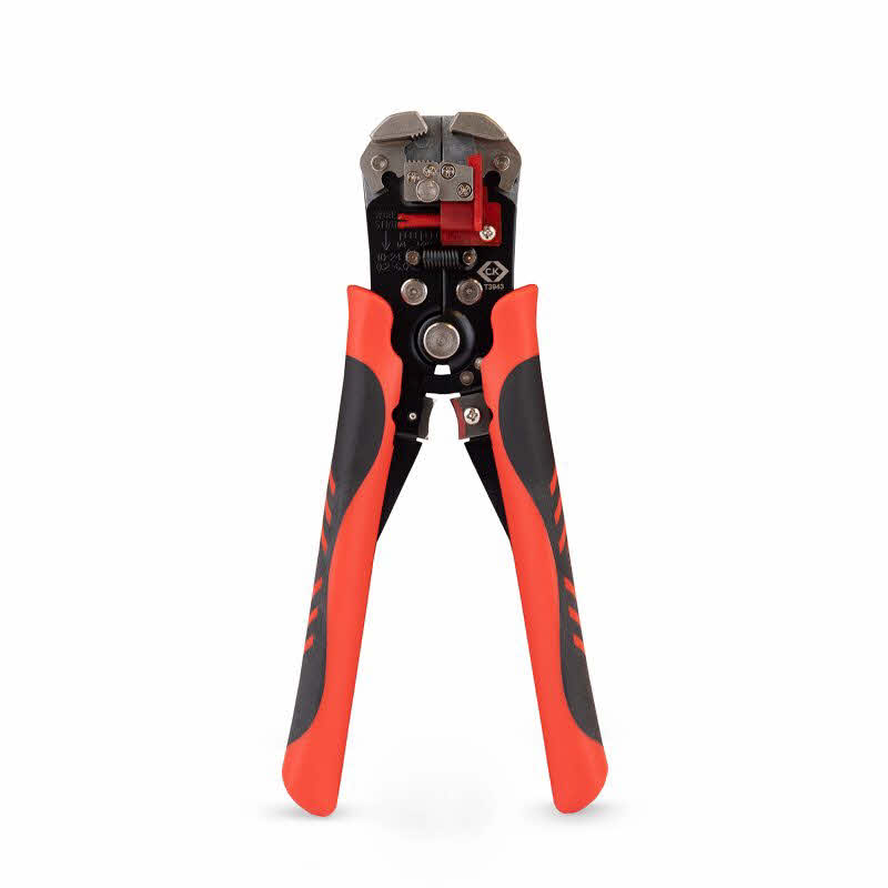 CK T3943 Automatic Wire Stripper, 0.2 - 6mmØ, Red PVC Handles